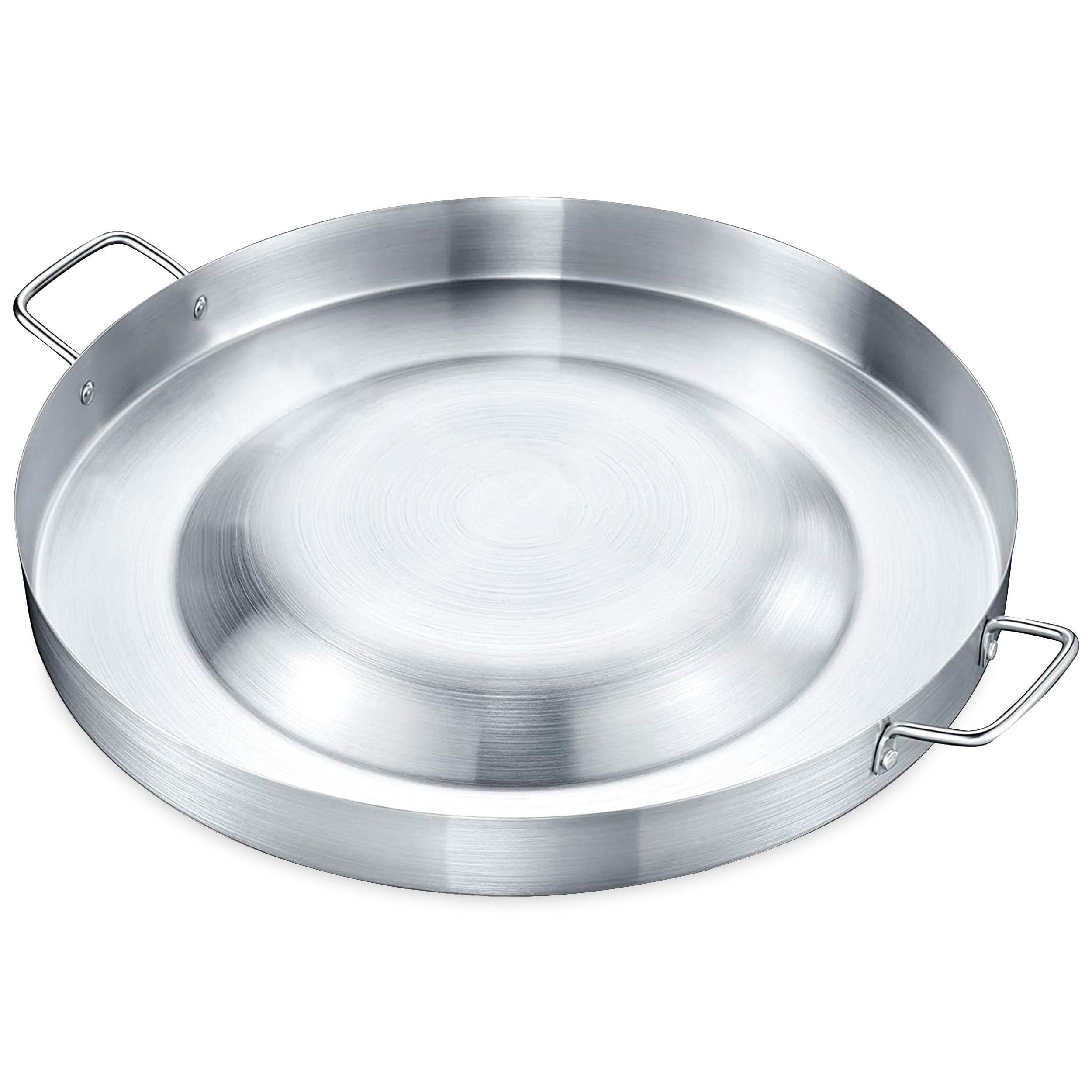 Alpine Cuisine Mexican Comal Panza 21x2 Inch| Stainless Steel Round Co