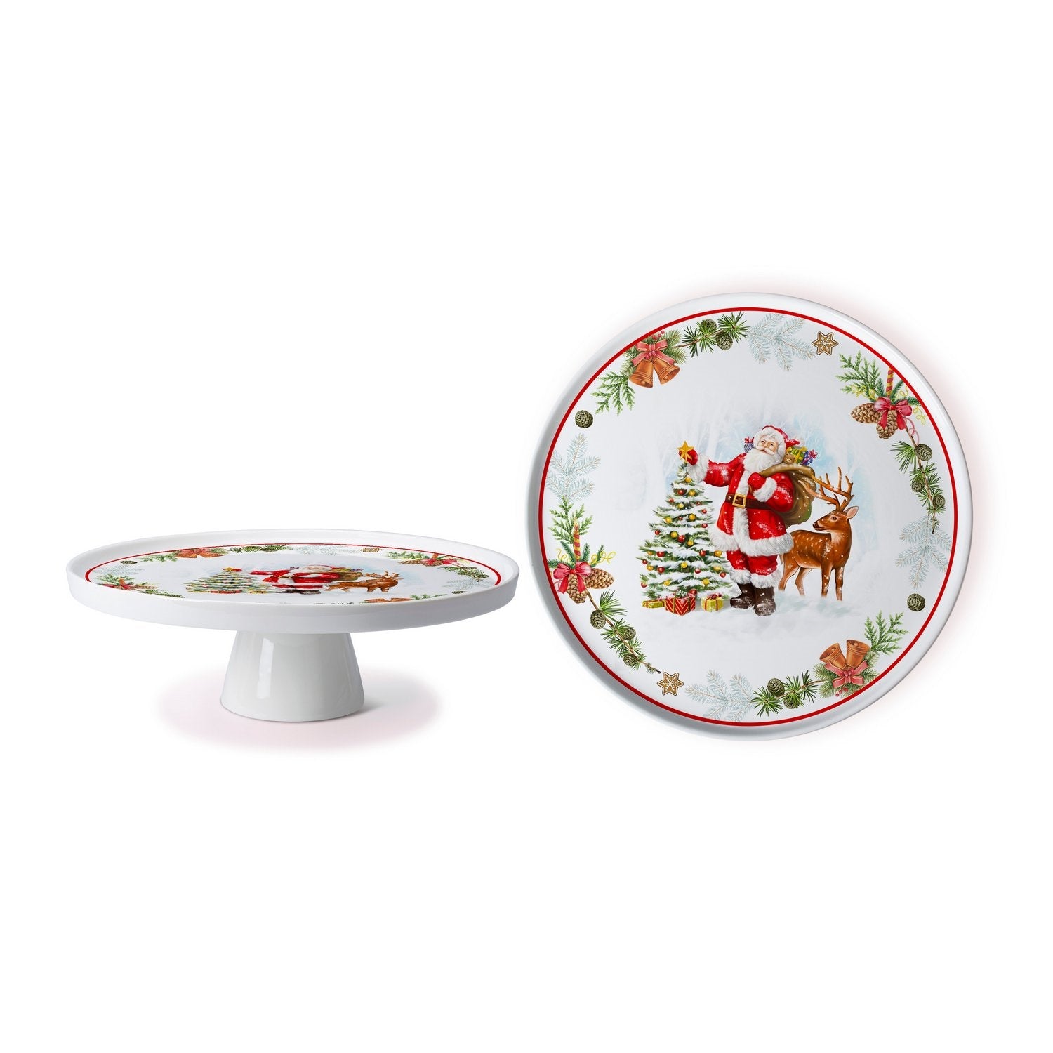 Alpine Cuisine New Bone China Serving Platters 11-inch with Elegant Wh