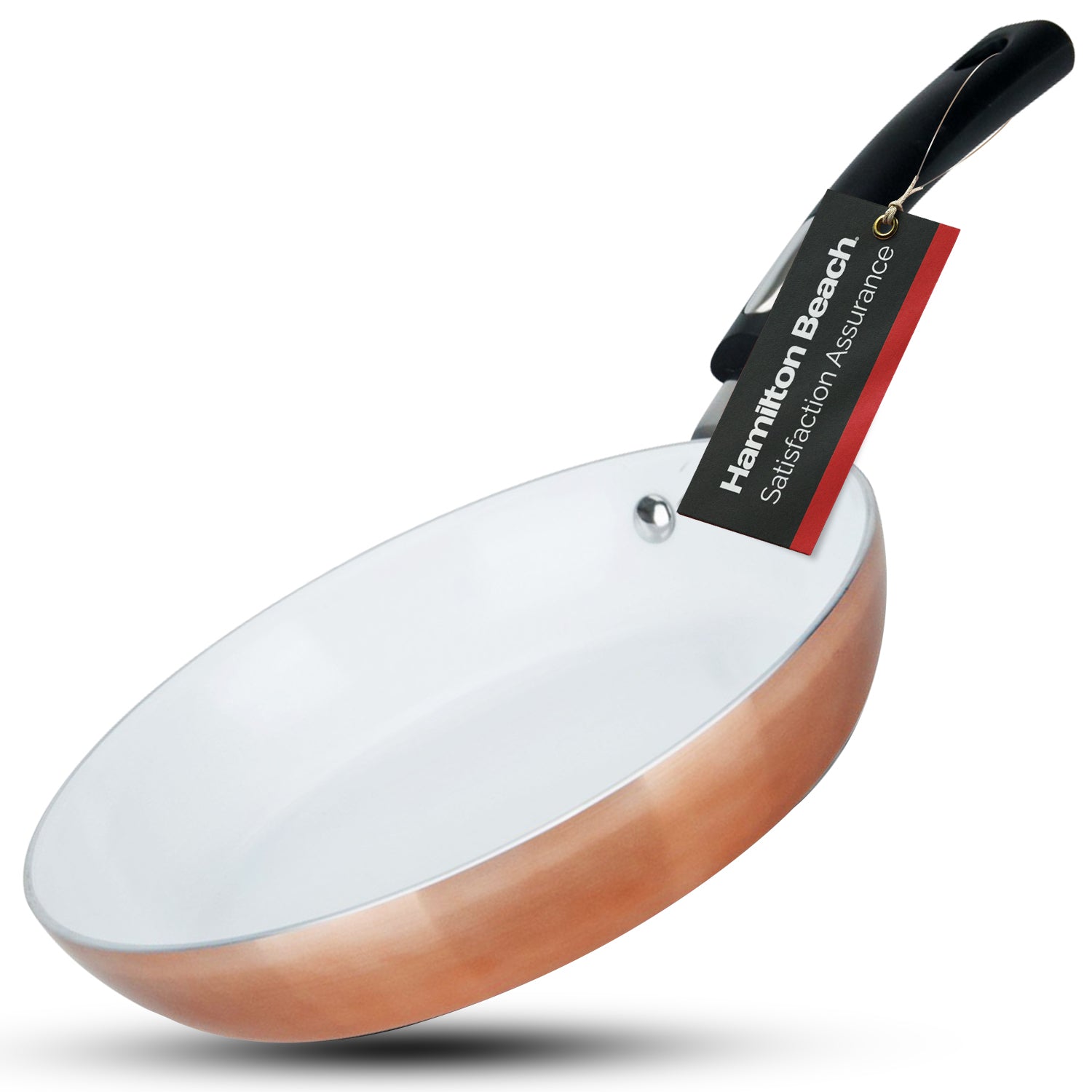 Hamilton Beach Aluminum Fry Pan 10 Inch with Riveted Fixed Handle, Non
