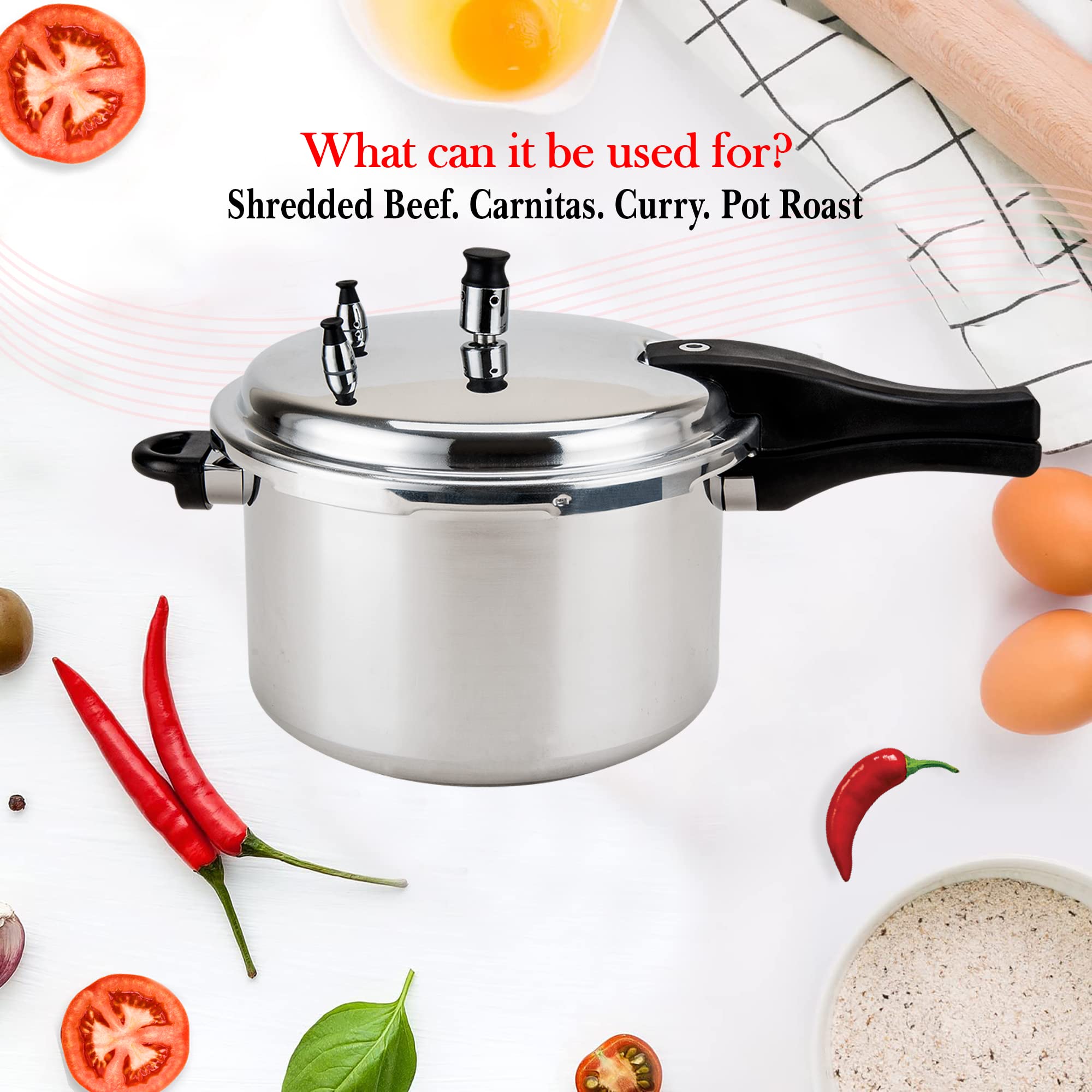 Alpine Cuisine Pressure Cooker/canner Aluminum 5 Liters, Bakelite Hand